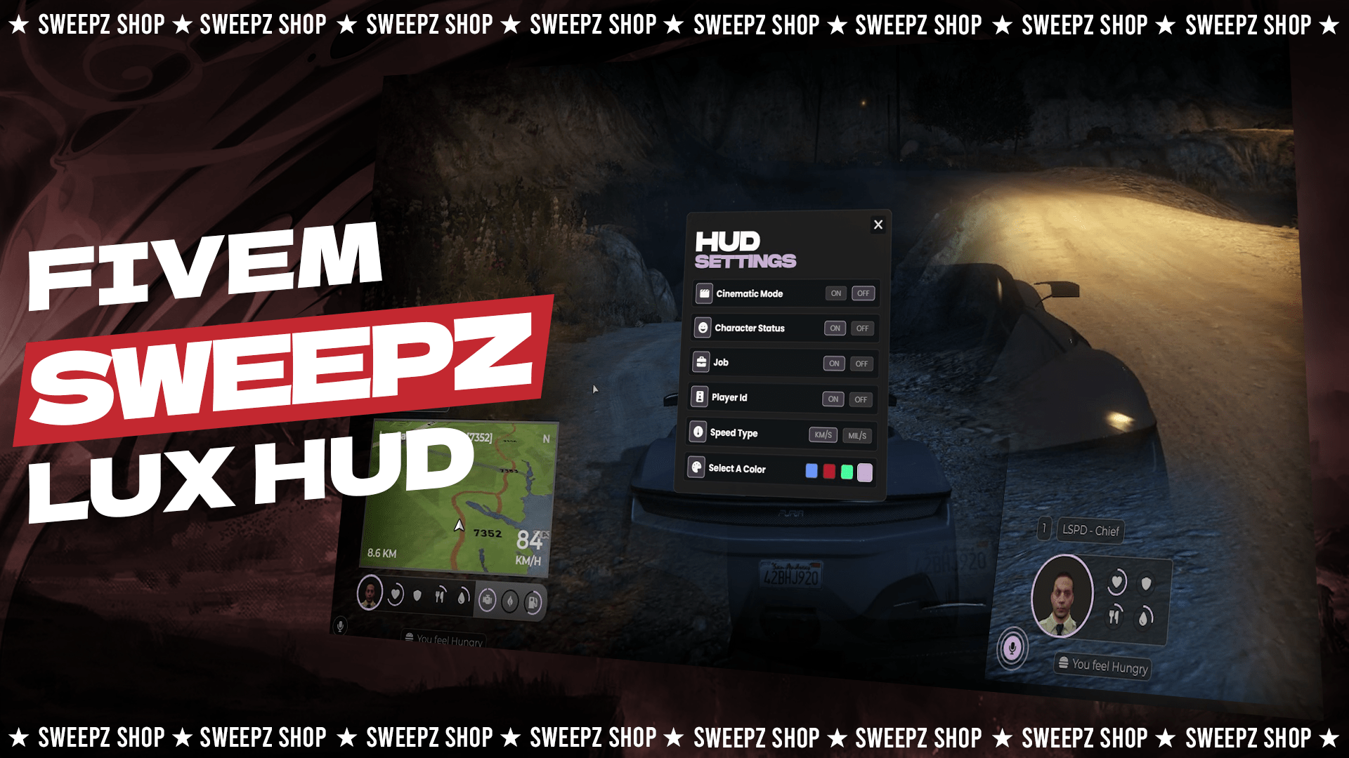 PAID - Fivem Hud Script | Sweepz Lux Hud | vFivem - The world's largest ...